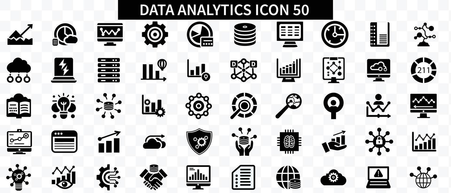 Data analytics icon set. Big data analysis technology symbol ... Data analytics icon set. Big data analysis technology symbol ...