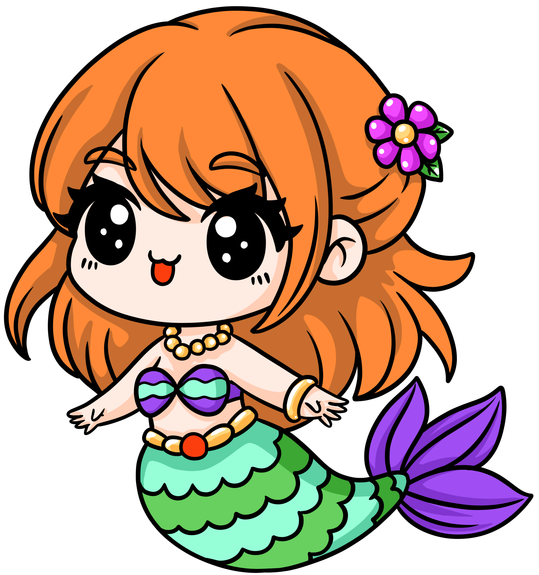 Cute Cartoon Mermaid Illustration Fantasy Character 45771443 Png