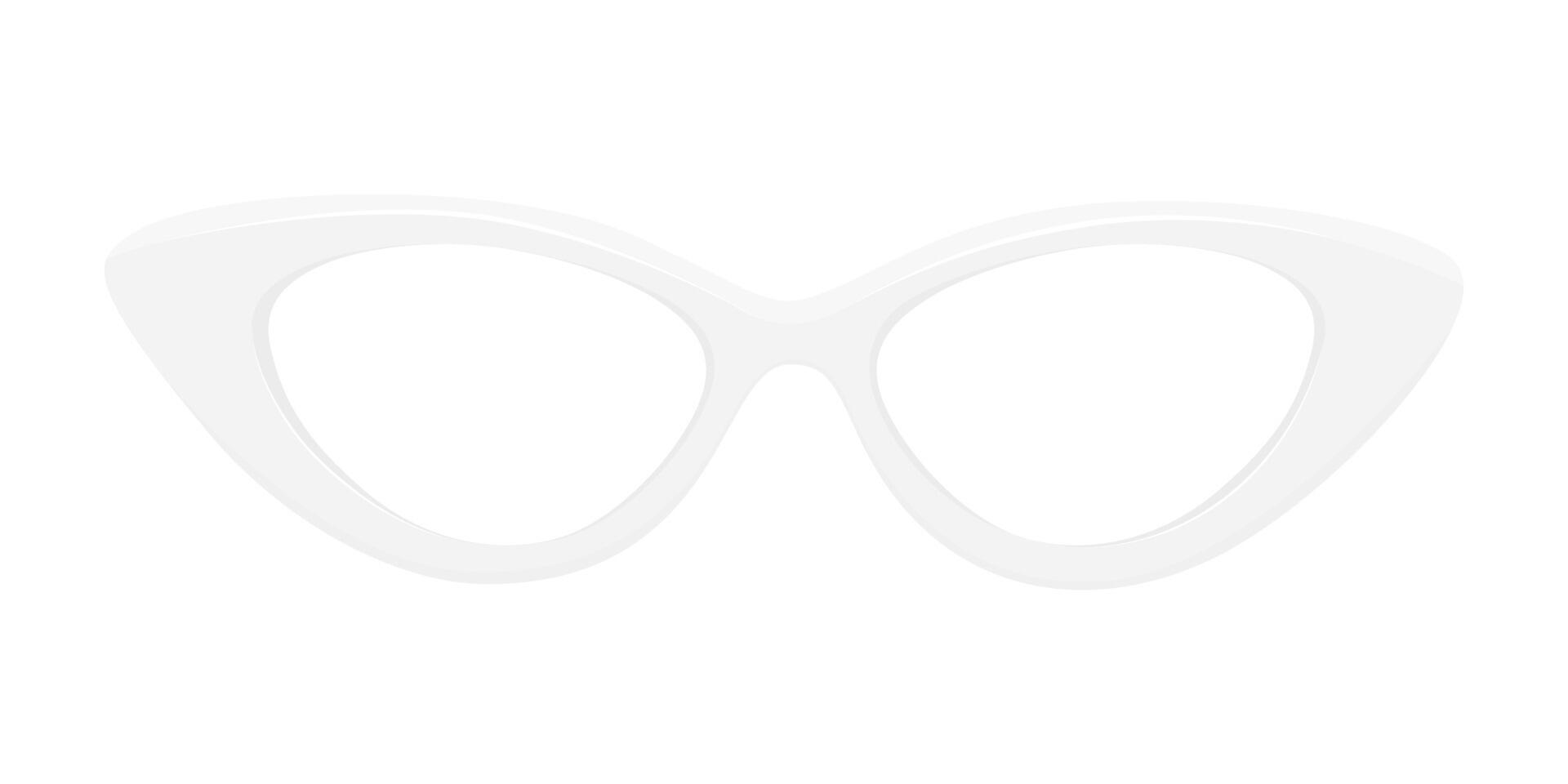 Isolated Of White Cat Eye Glasses Frame 45771745 Vector Art At Vecteezy