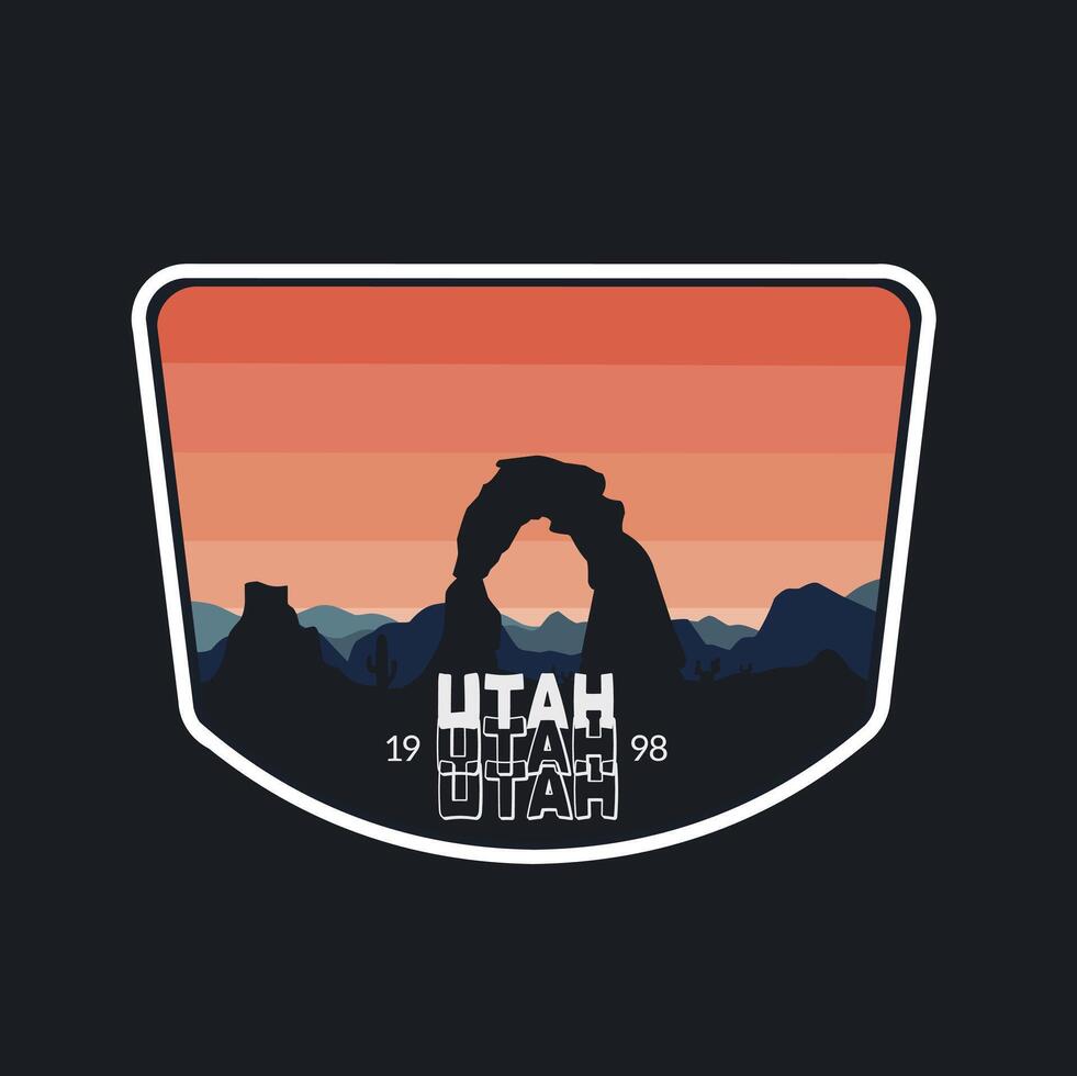 Silhouette Of Utah National Park Perfect For Print Sticker Etc 45772648 Vector Art At Vecteezy