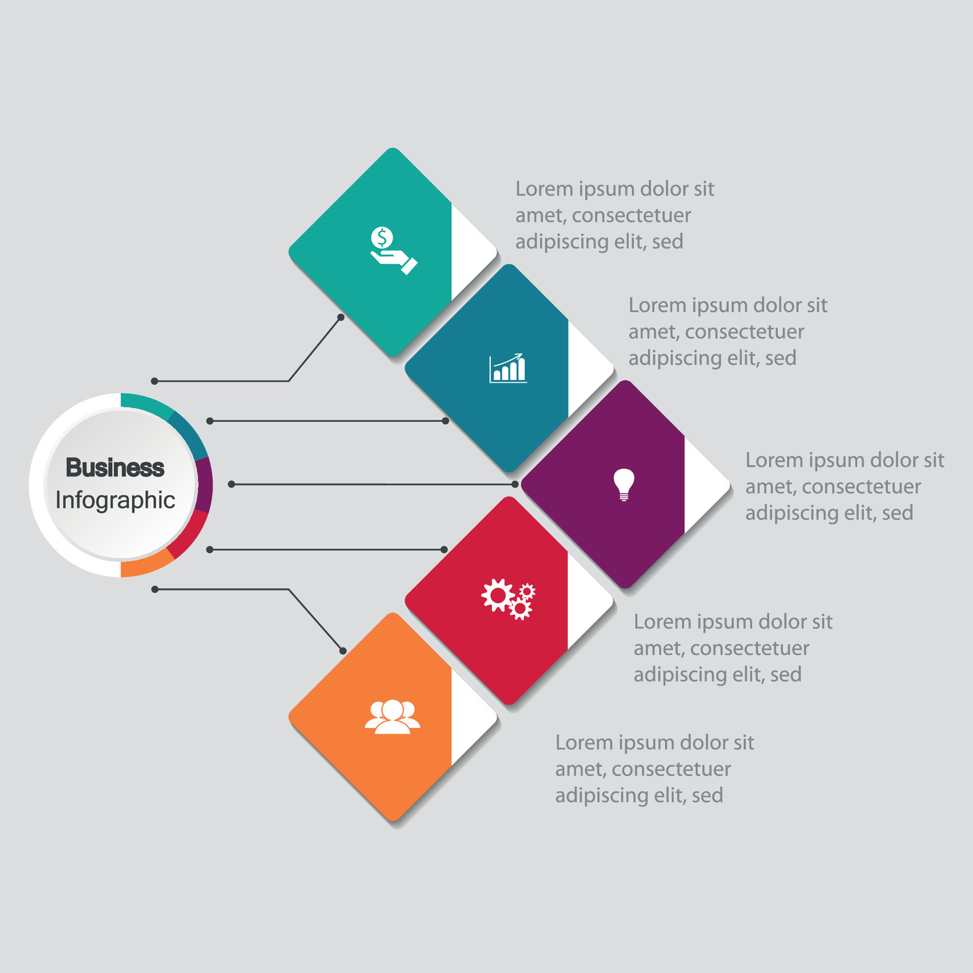 infographics, graphs. presentation. Business concept, chart, steps ...