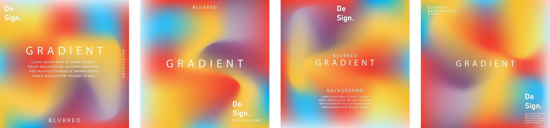 Smooth abstract colorful backgrounds set. Gradient mesh collection of ...