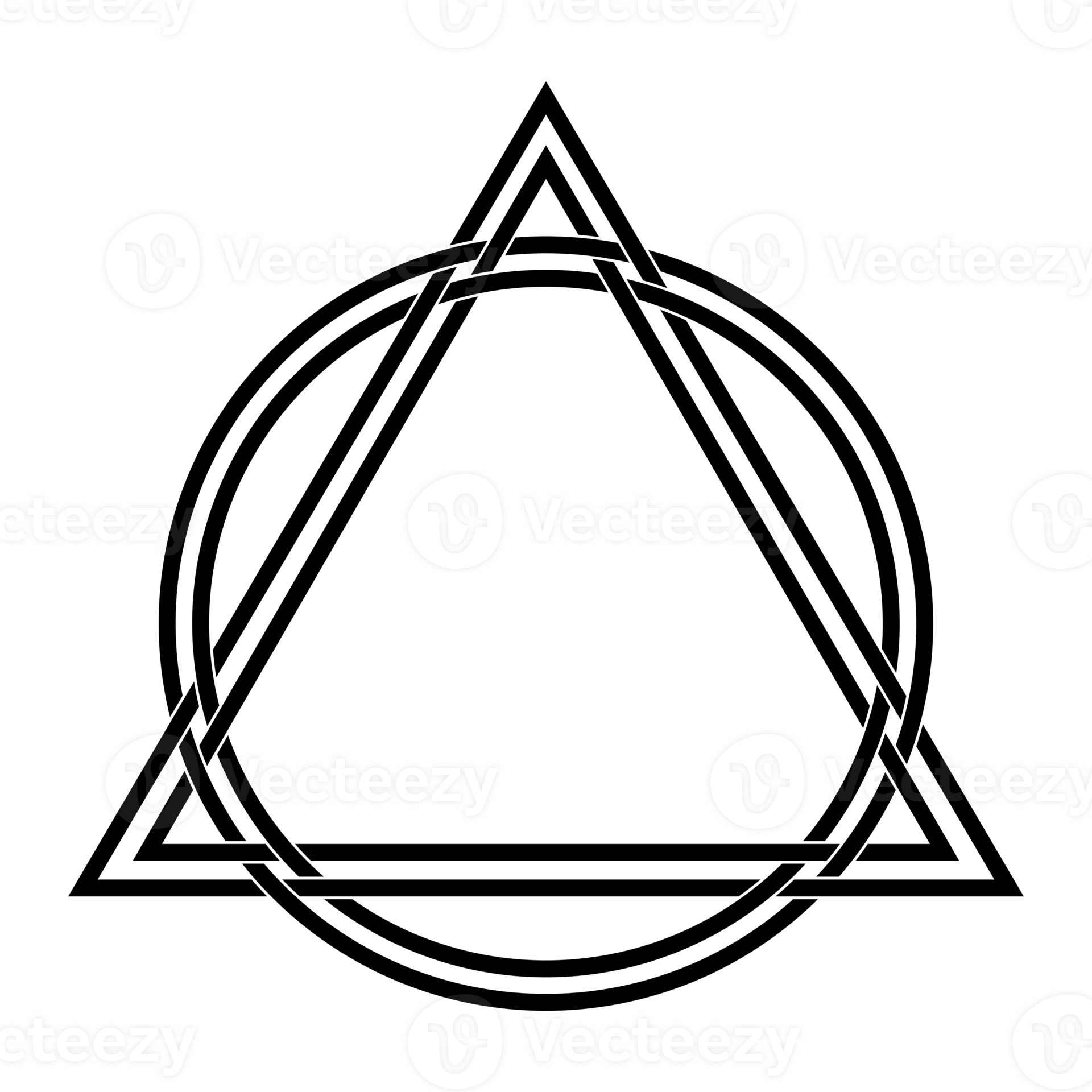 Triangle And Circle Shape Composition Can Use For Logo Gram Apps