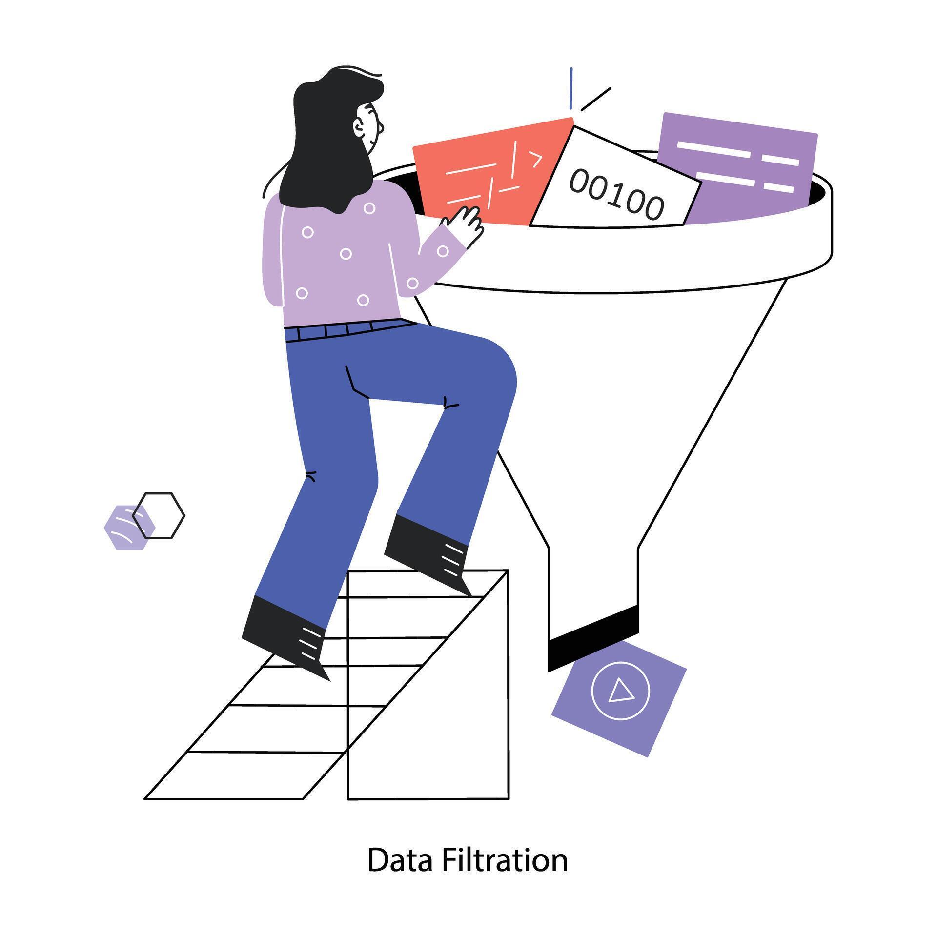Trendy Data Filtration 45799670 Vector Art at Vecteezy