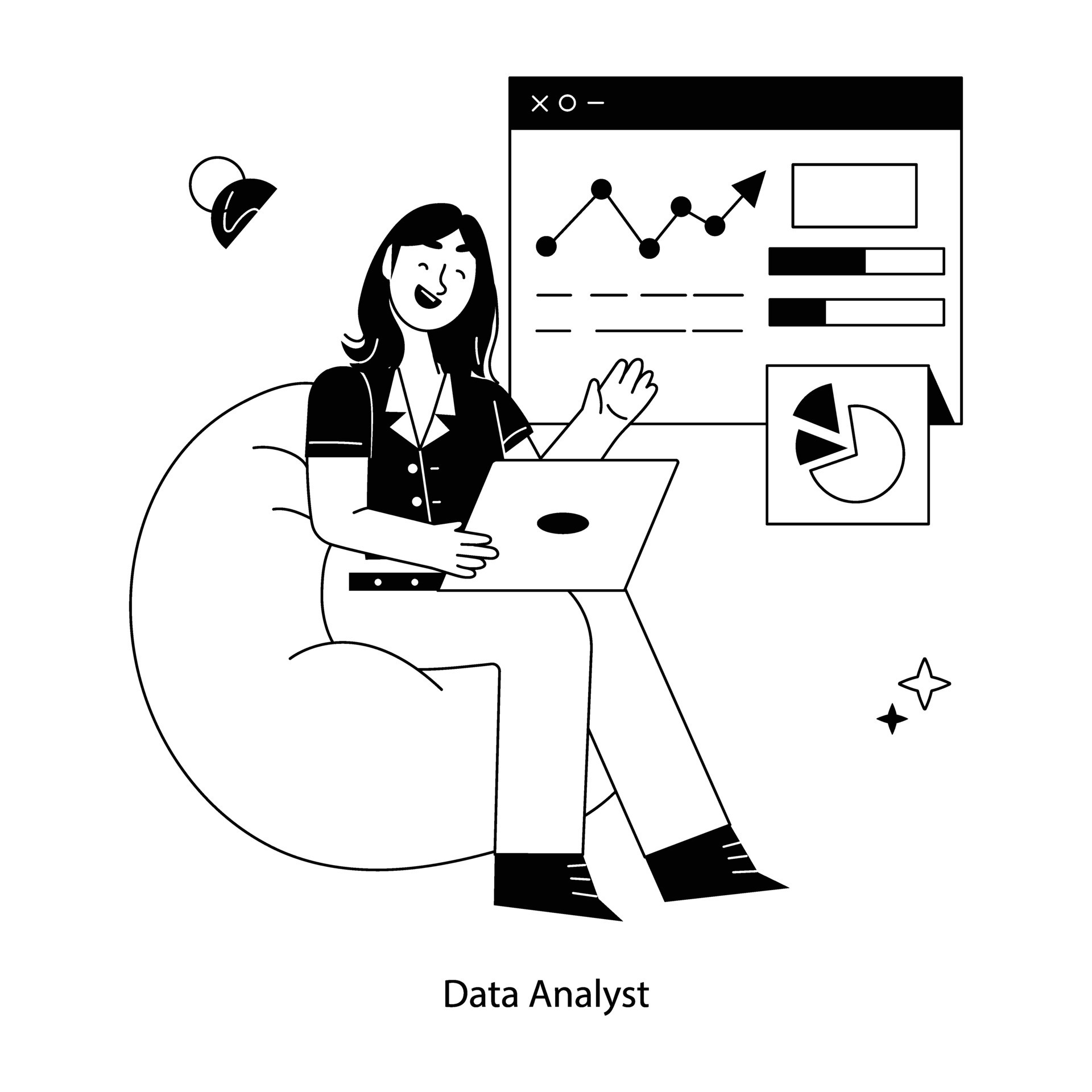 Trendy Data Analyst 45799696 Vector Art at Vecteezy