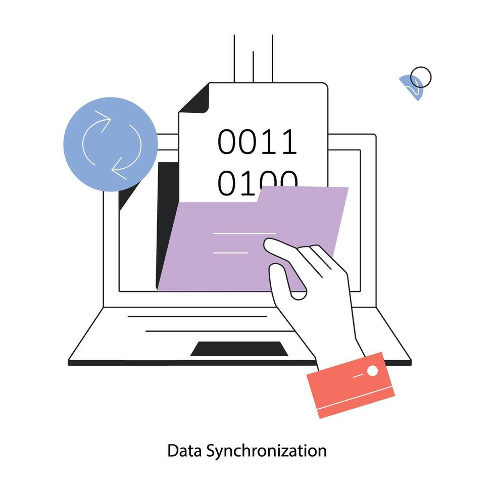 Trendy Data Synchronization 45799726 Vector Art At Vecteezy
