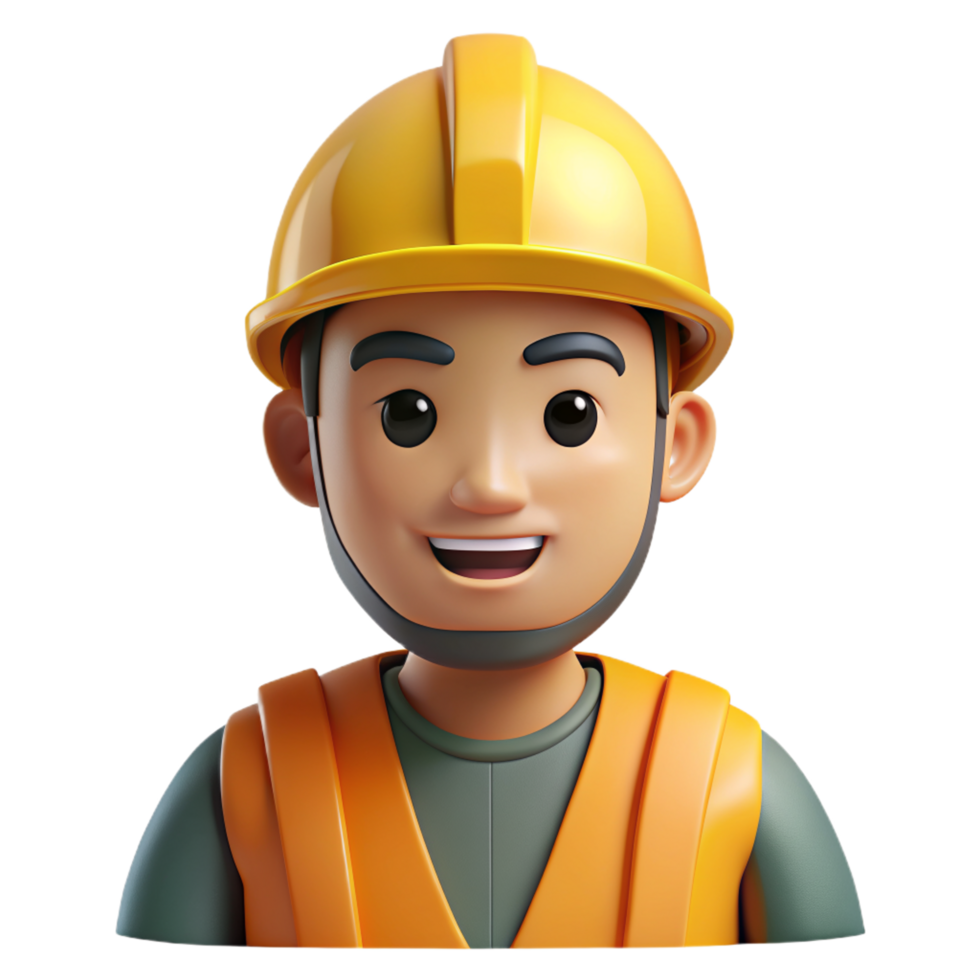 Construction Worker 3d Icon 45800481 PNG