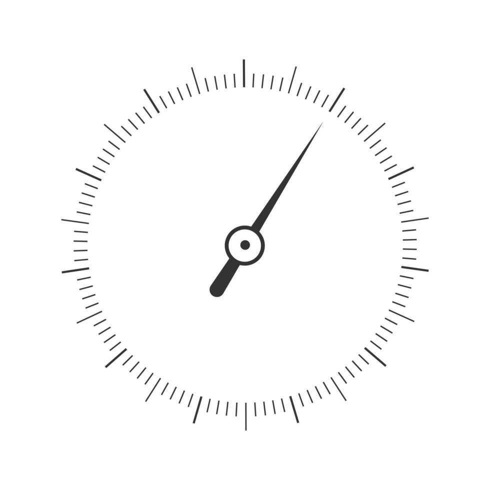 Round Measuring Scale With Arrow Template Of Barometer Compass Manometer Navigation Or Level