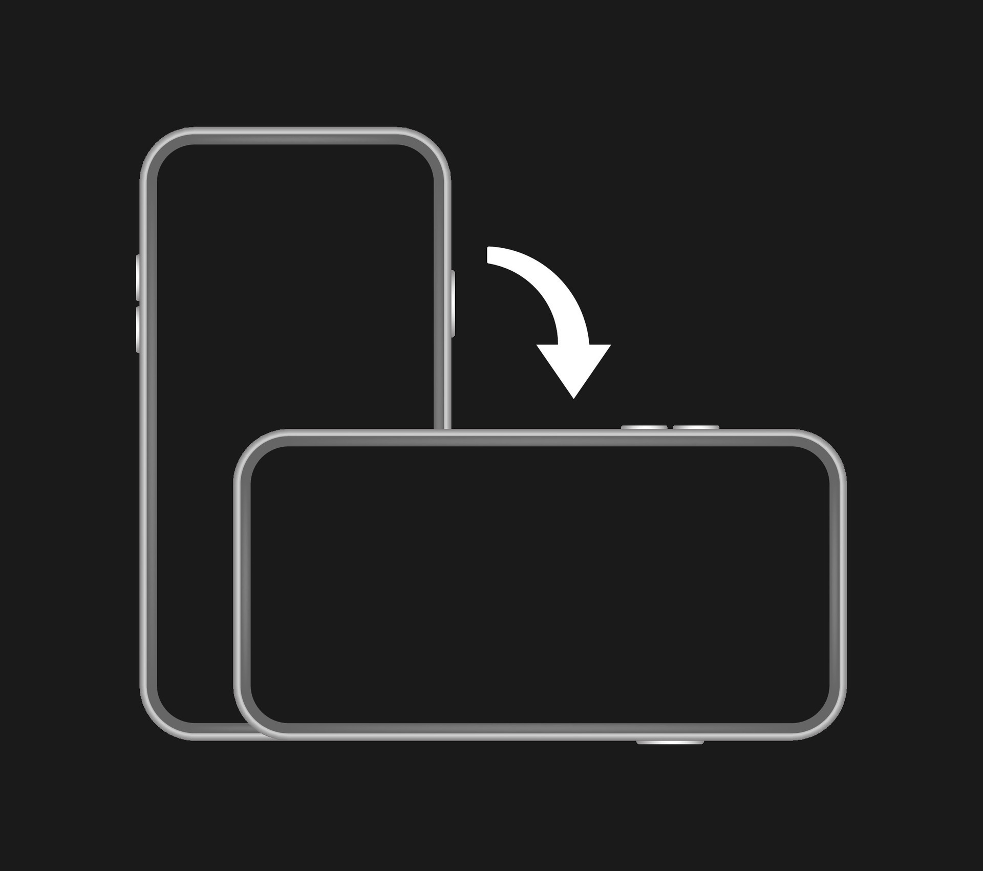 Rotate Smartphone Isolated Icon Device Rotation Symbol Turn Your