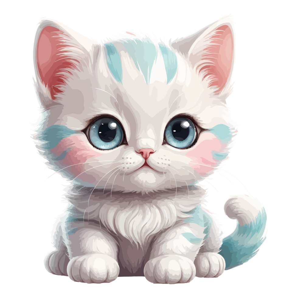 Cute kitten illustration. Cute little cartoon character. Domestic Pets ... Cute kitten illustration. Cute little cartoon character. Domestic Pets ...