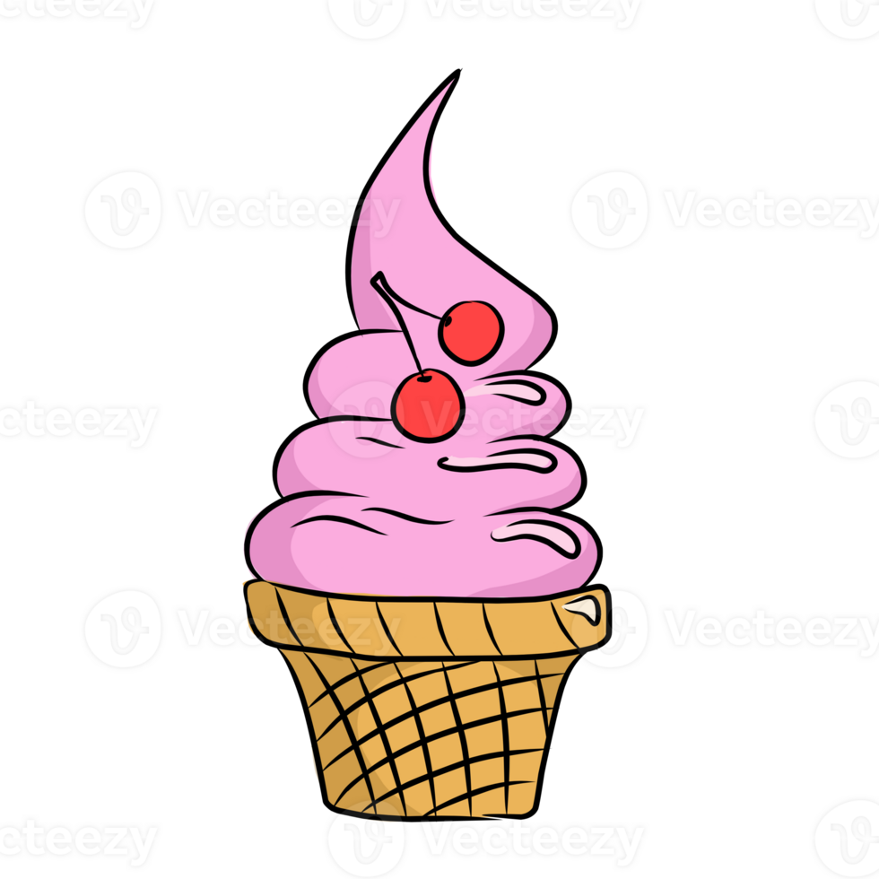 Cute Ice Cream Pattern Illustration For Your Design 45809047 Png