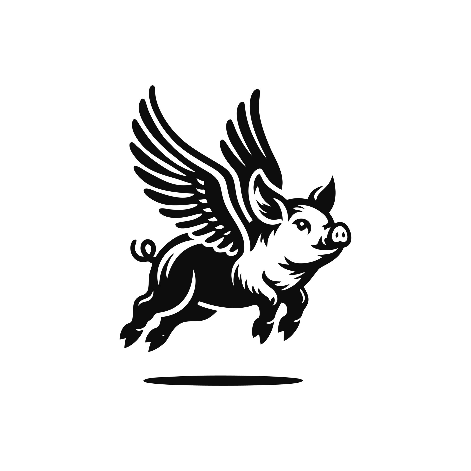flying pig logo design, hog logo design 45813565 Vector Art at Vecteezy flying pig logo design, hog logo design 45813565 Vector Art at Vecteezy
