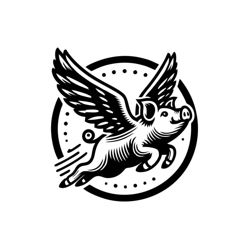 flying pig logo design, hog logo design 45813579 Vector Art at Vecteezy flying pig logo design, hog logo design 45813579 Vector Art at Vecteezy
