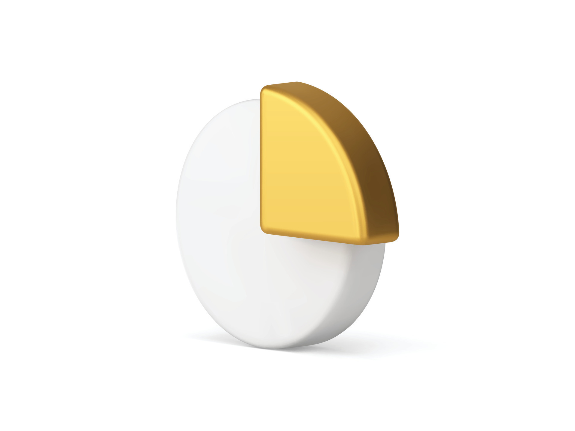Business Analyzing Chart Pie Circle Diagram Separate Part Financial Data 3d Icon Realistic