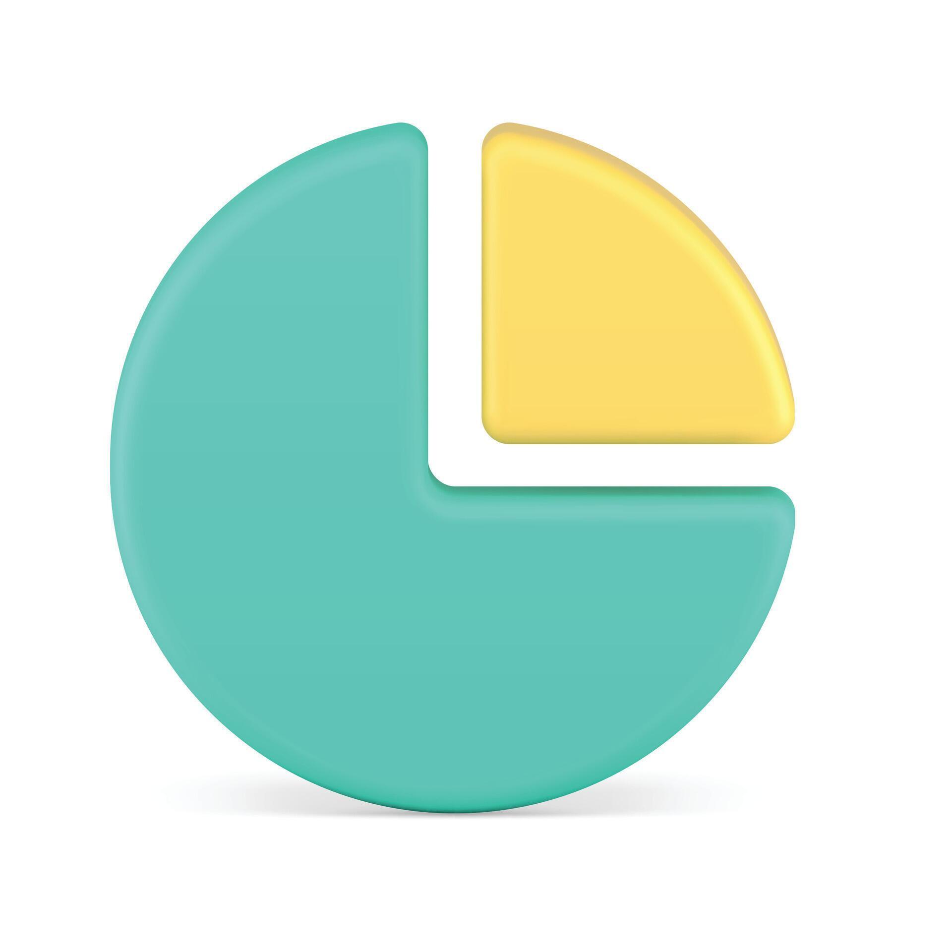 Business analyzing chart pie graph with segment accounting data checking 3d icon realistic ...