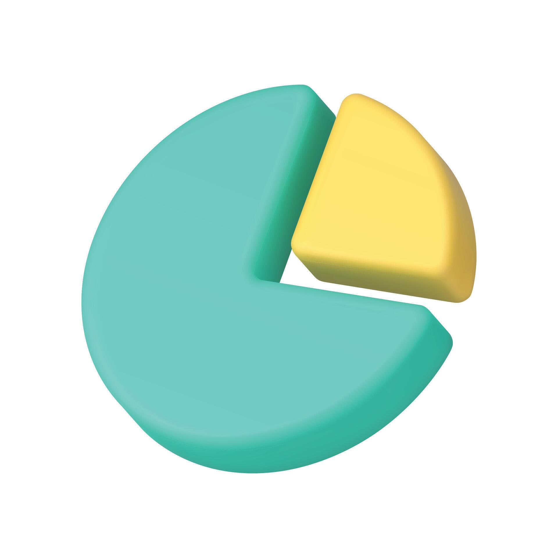 Chart pie graph section part business financial analyzing statistical accounting 3d icon ...