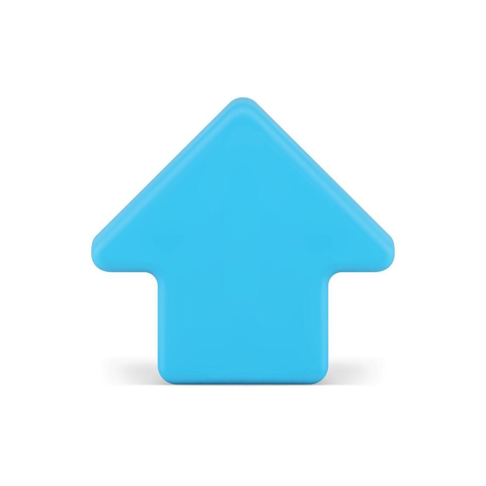 Up Arrow Blue Upward Pointer Cursor Link Follow Movement 3d Icon