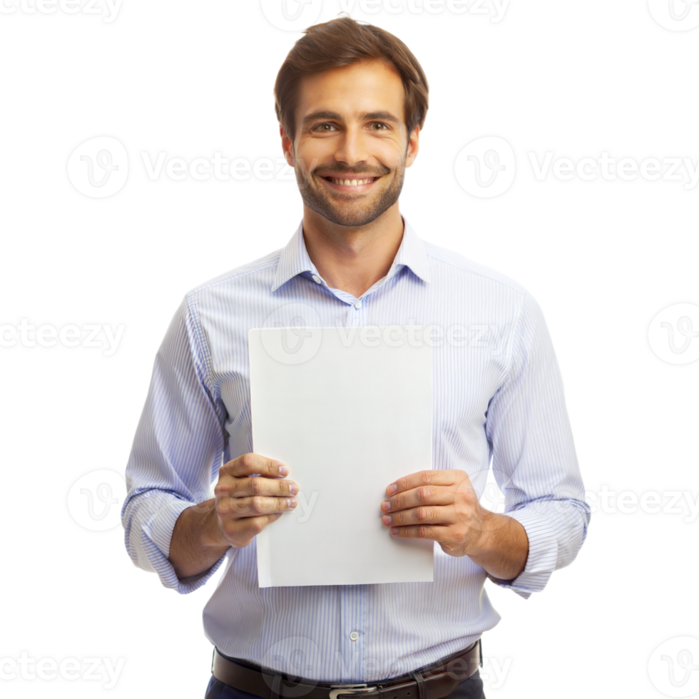 Confident businessman holding blank paper 45822186 PNG Confident businessman holding blank paper 45822186 PNG