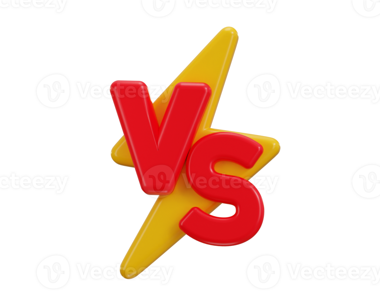 Versus battle vs icon 3d rendering illustration 45822321 PNG