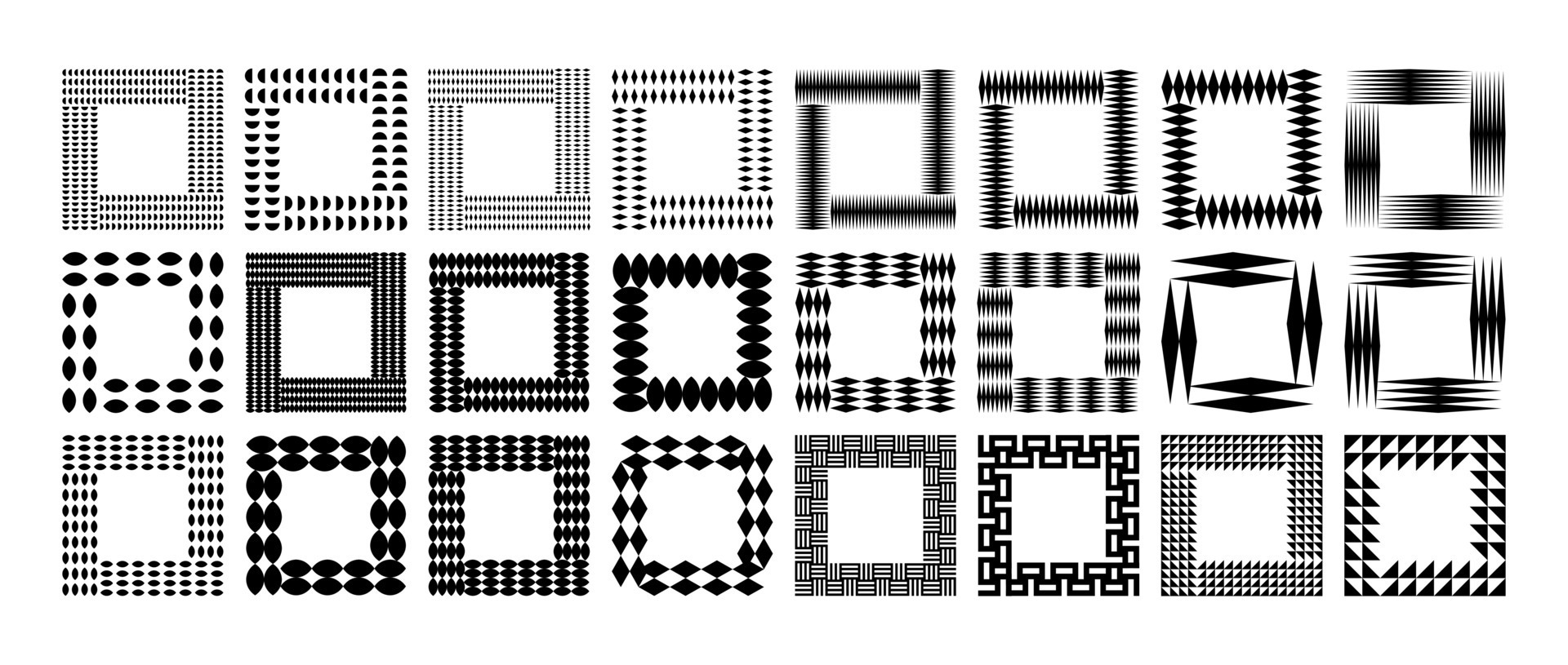 Modern Sharp Abstract Shape Square Border Design Set 45825684 Vector Art At Vecteezy