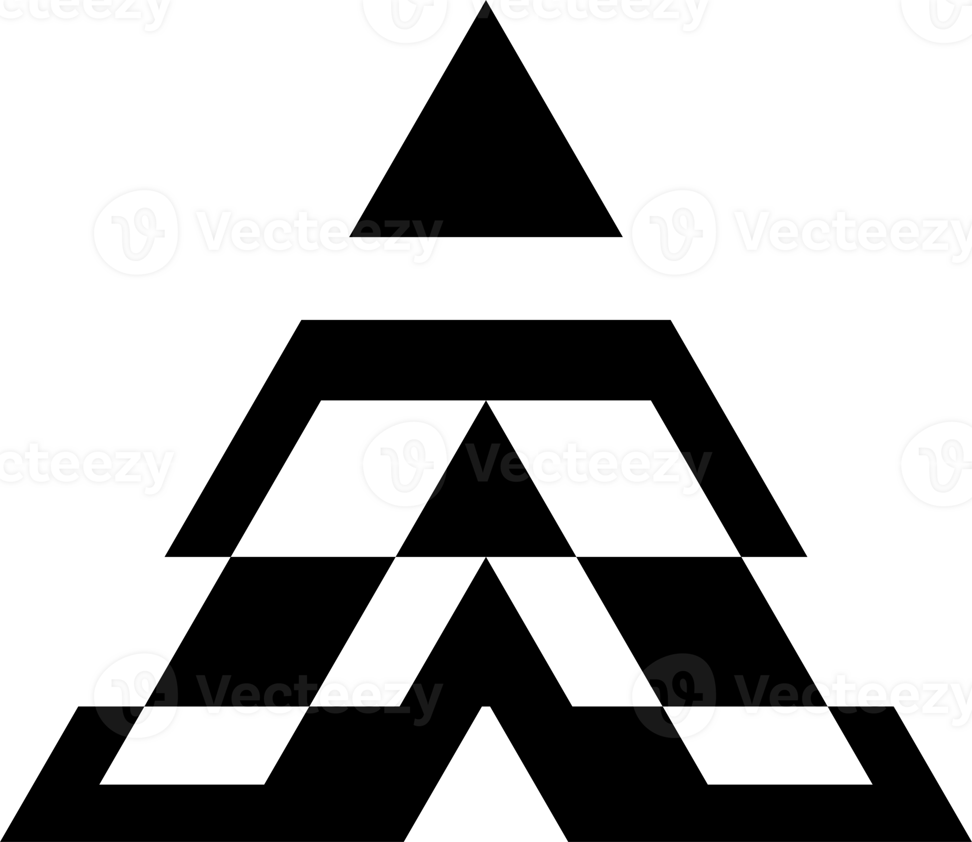 Abstract Triangle Design Element Decorative Geometric Pyramid Shape Triangular Patterned