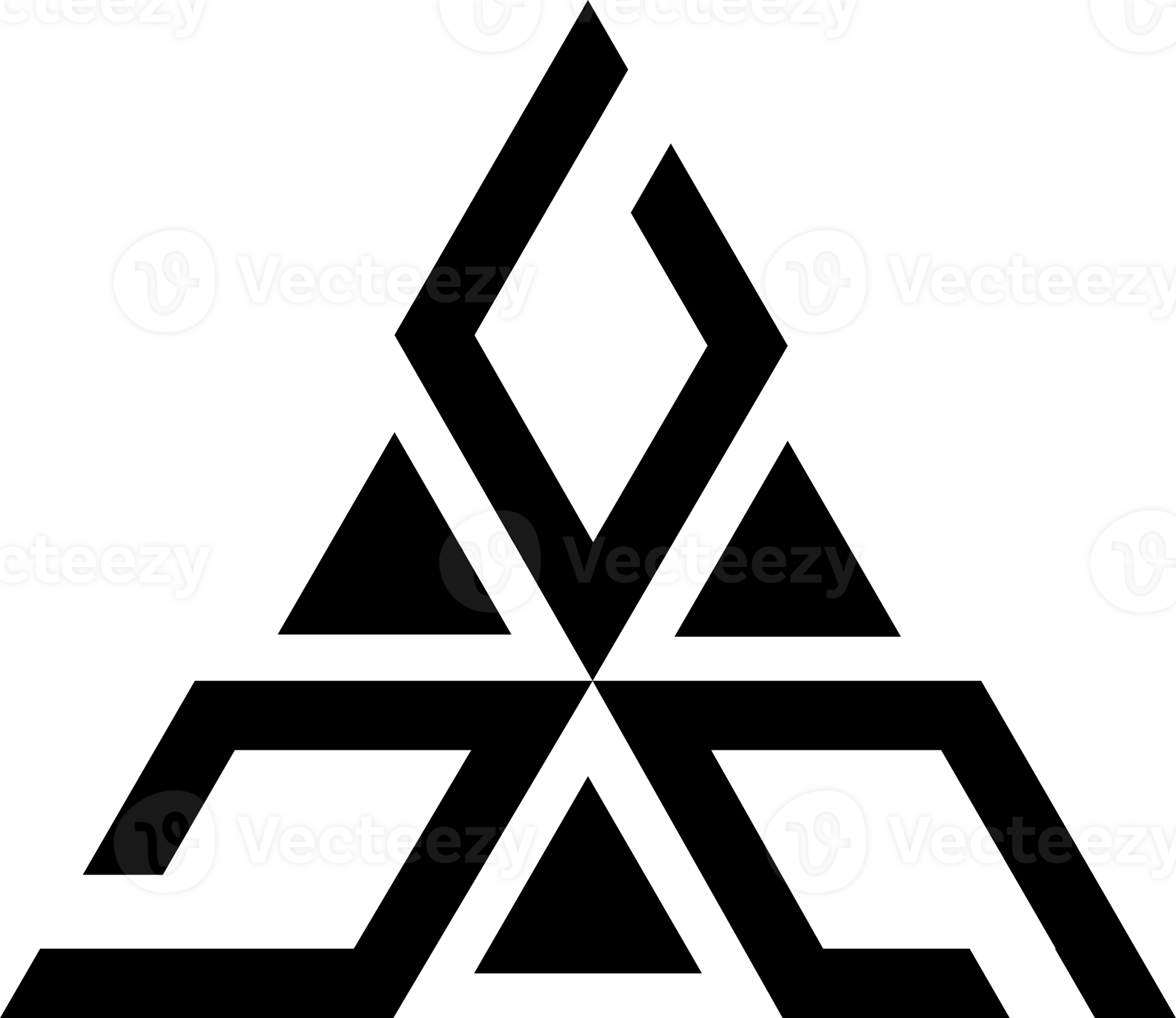 Abstract Triangle Design Element Decorative Geometric Pyramid Shape Triangular Patterned