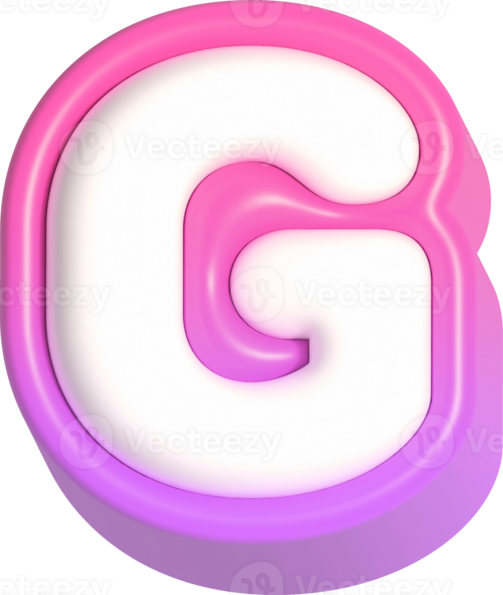 Letter G, Pink Cute 3D Lettering 45832422 PNG
