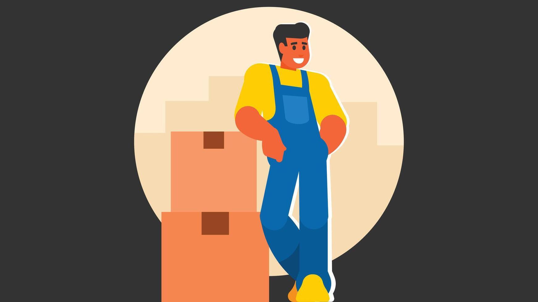 Package Delivery man with shipments packages 45834918 Vector Art at ... Package Delivery man with shipments packages 45834918 Vector Art at ...
