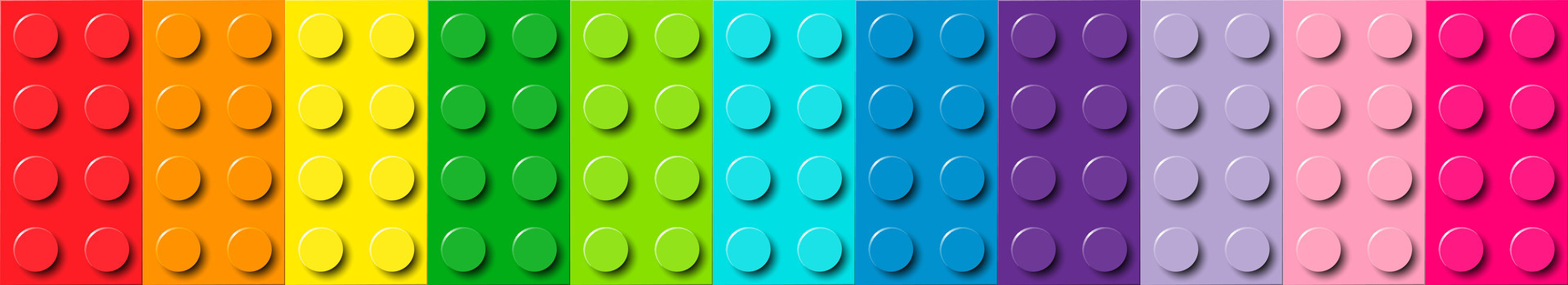 Background of bricks in different colors. Many plastic building toy ...