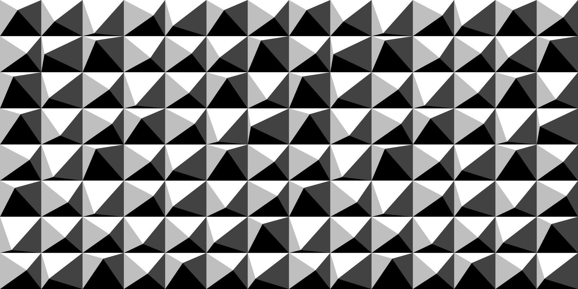 seamless creative geometric triangle pattern. Repeatable monochrome ...