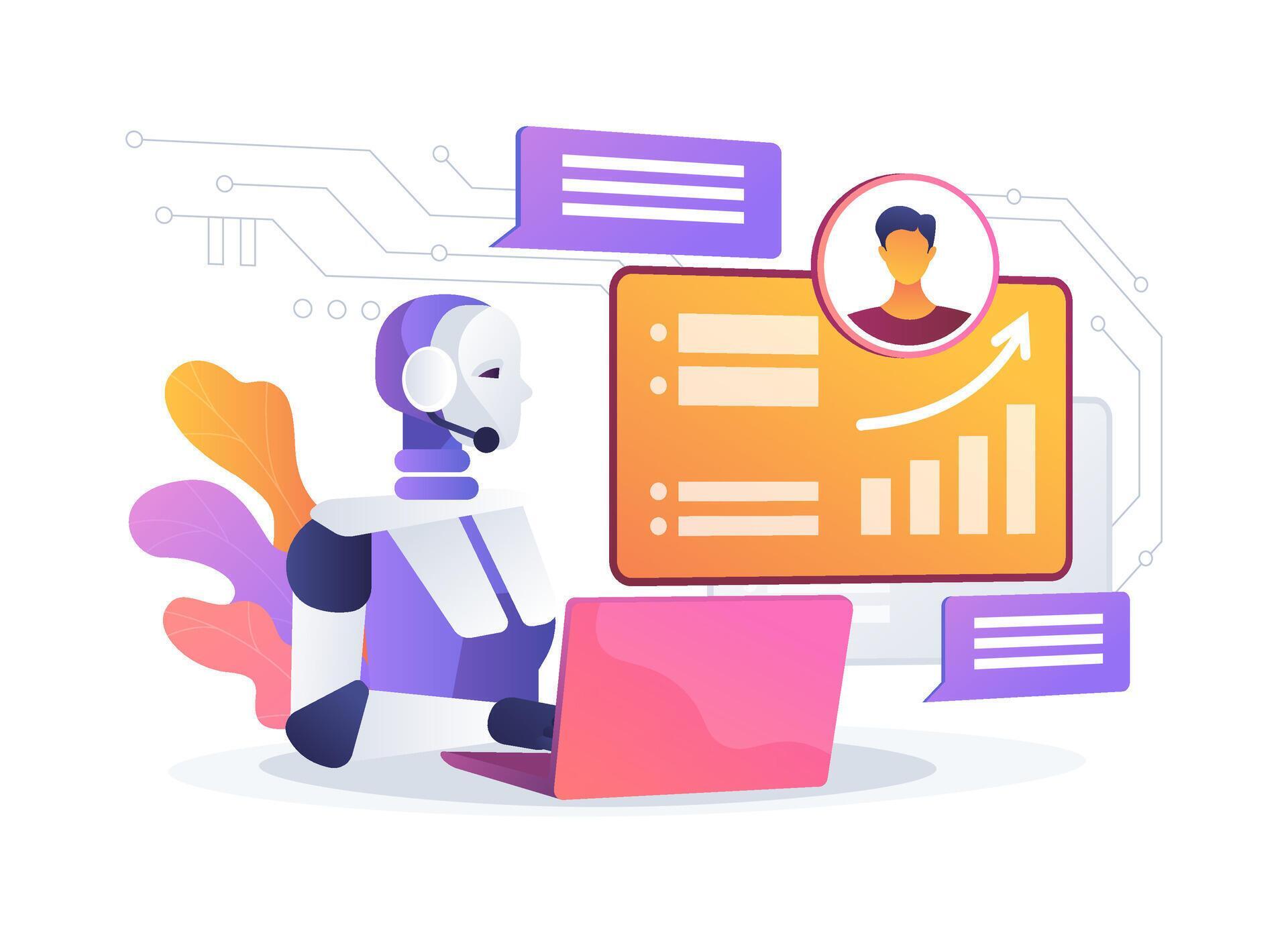 AI-Driven Call Analysis abstract concept illustration. 45839499 Vector Art at Vecteezy