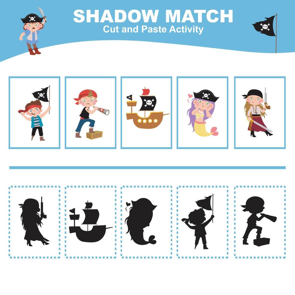 Find the correct shadow. Matching shadow with the object. Activity ...