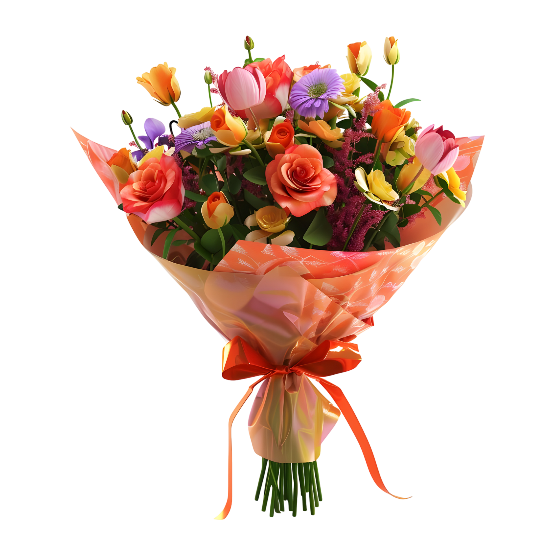 Colorful Flowers Bokeh on Transparent Background 45840195 PNG