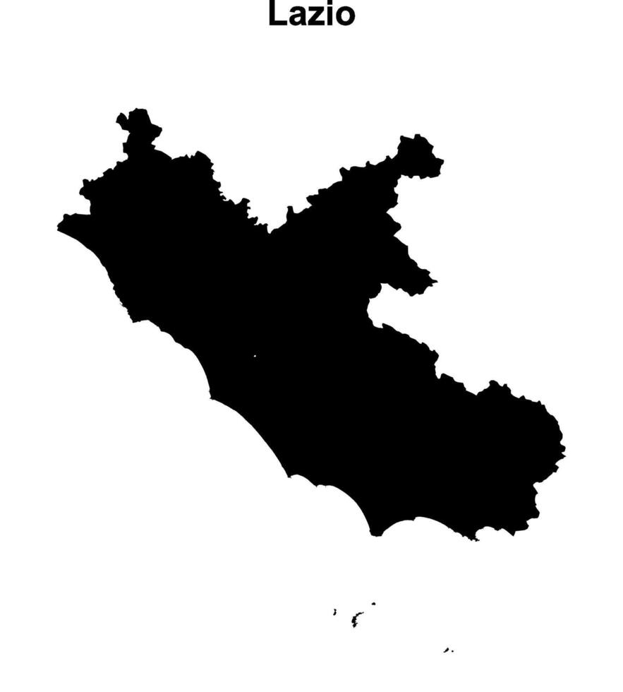 Lazio outline map 45844221 Vector Art at Vecteezy