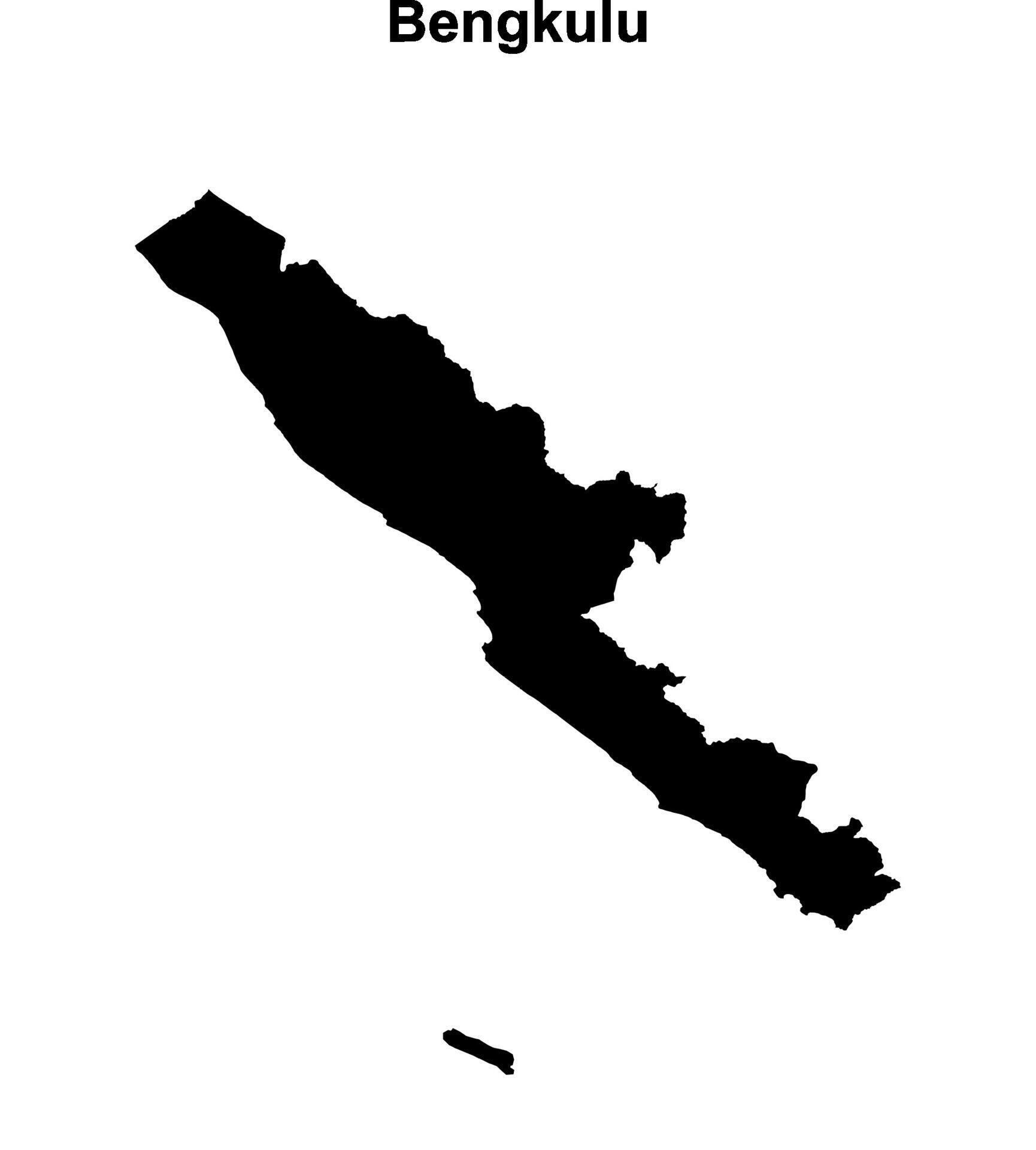 Bengkulu Outline Map 45844623 Vector Art At Vecteezy