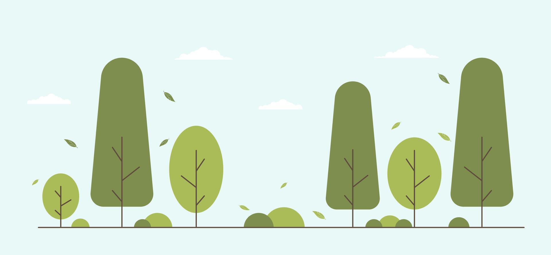 Garden Green Bush Set Of Vegetation Bushes Cartoon Icon For Decorate Landscape Park Backyard