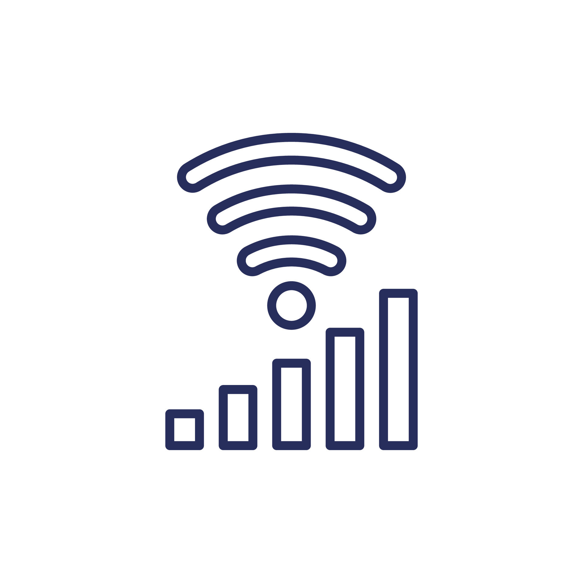 Wi Fi Signal Strength Line Icon 45846500 Vector Art At Vecteezy