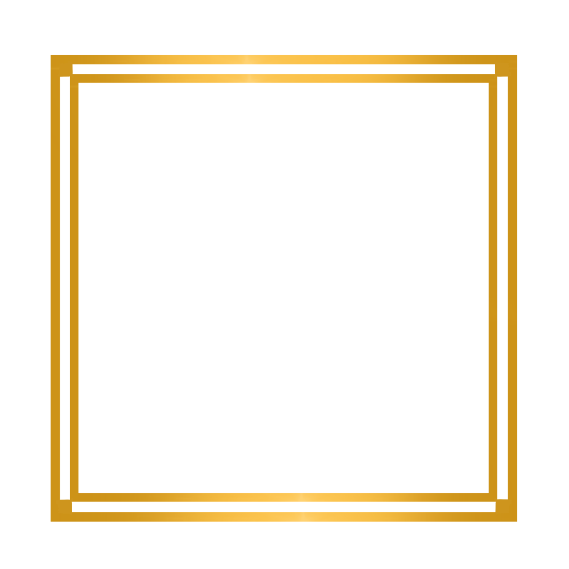 Gold Square Frame on Transparent Background 45848250 PNG