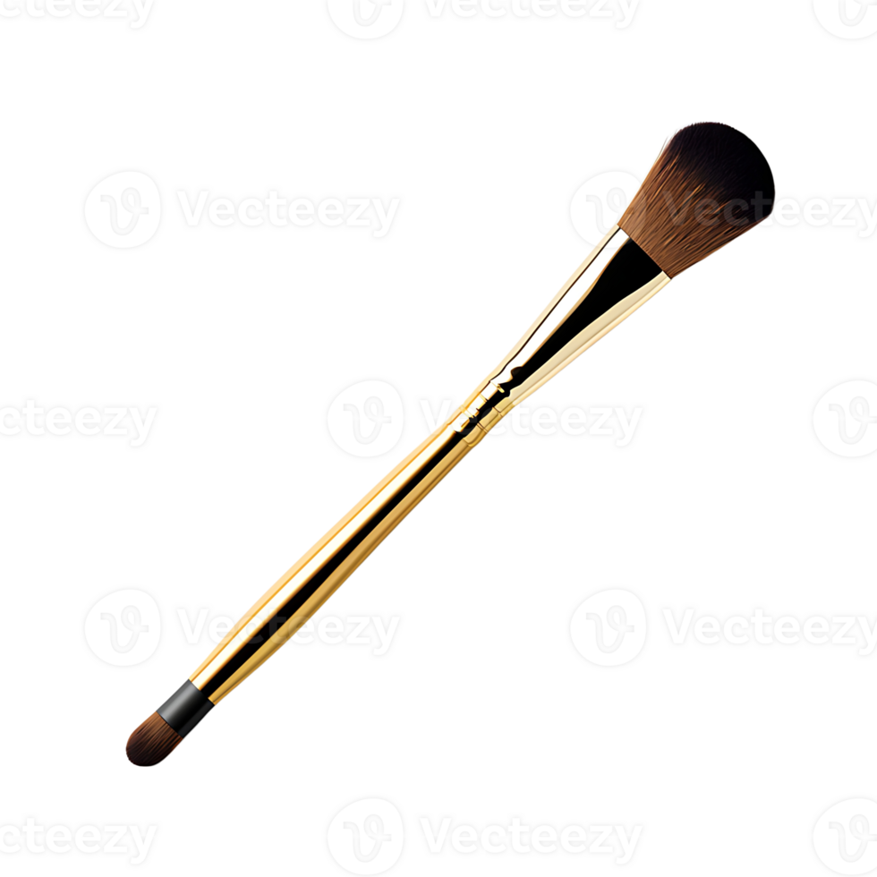 Double-ended makeup brush with a gold handle. The perfect accessory for ... Double-ended makeup brush with a gold handle. The perfect accessory for ...