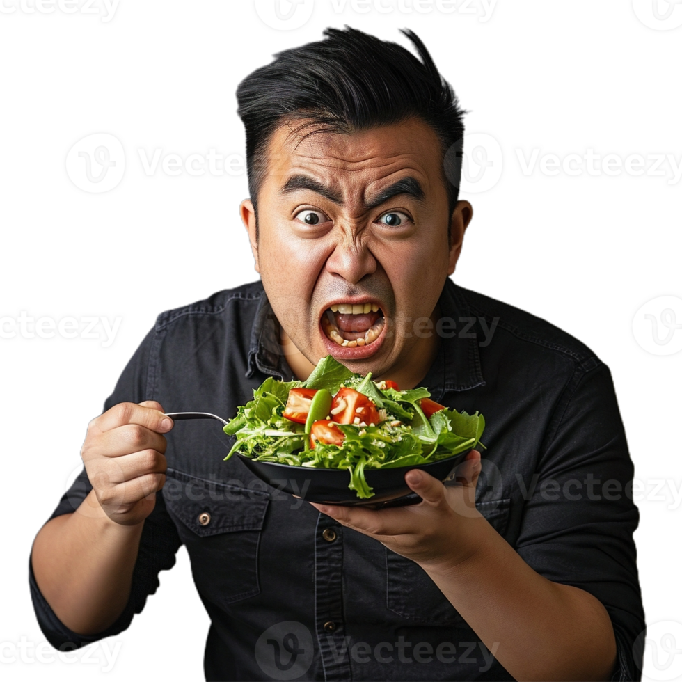man eating salad 45848821 PNG man eating salad 45848821 PNG