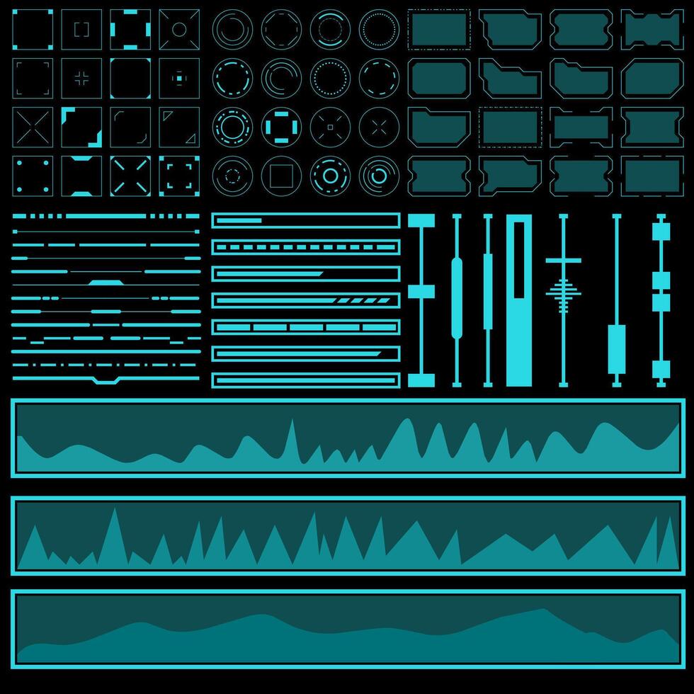 Mega set Futuristic Hud elements. Futuristic virtual graphical touch ... Mega set Futuristic Hud elements. Futuristic virtual graphical touch ...