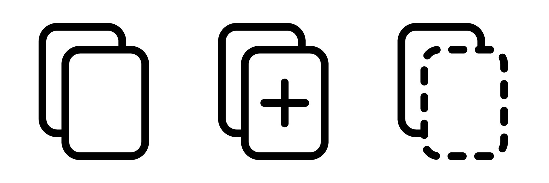 Copy Paste Icons Black and White 45857087 Vector Art at Vecteezy