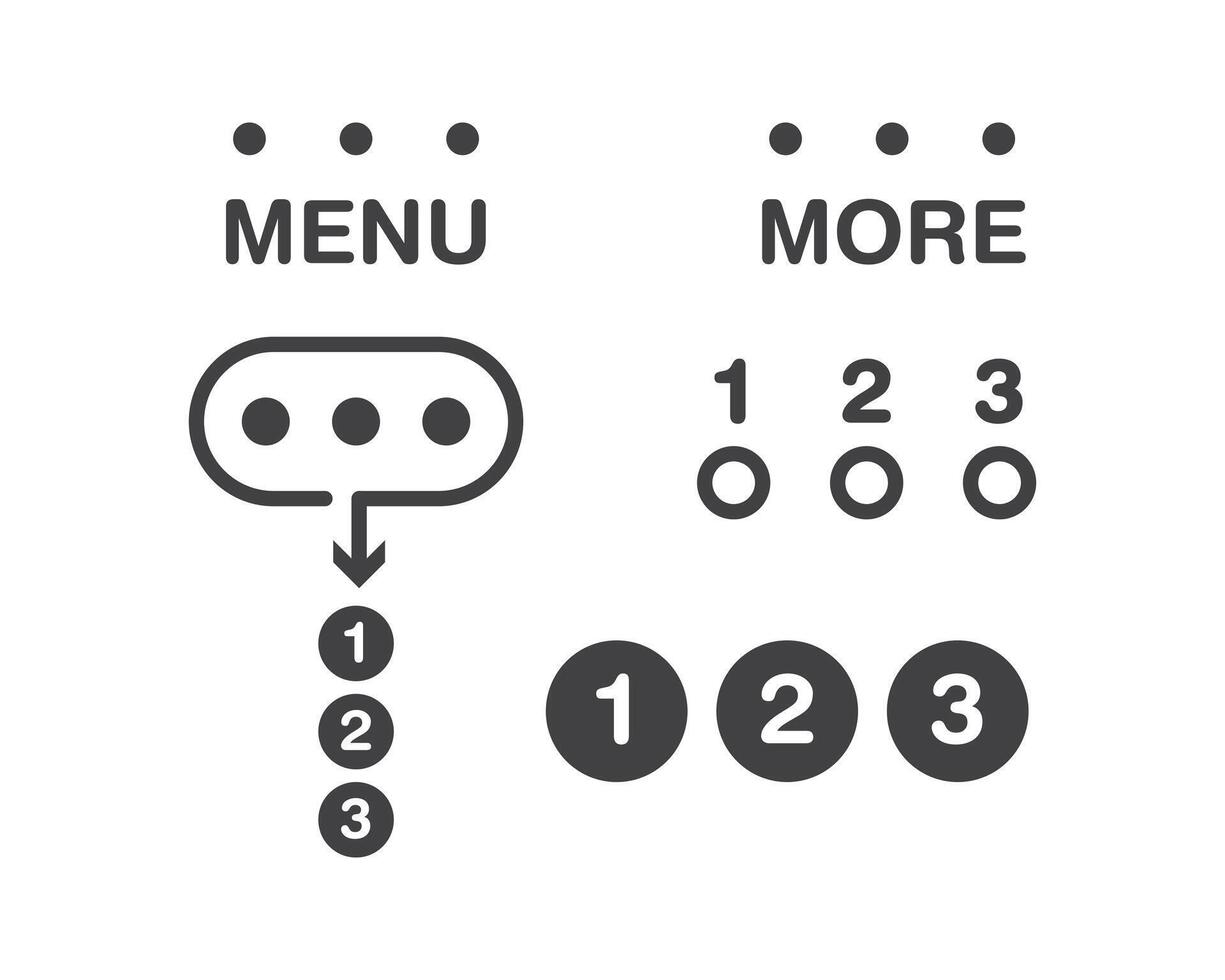 Hamburger Menu Icon Buttons For Website Ui Navigation Mobile App Presentation Design