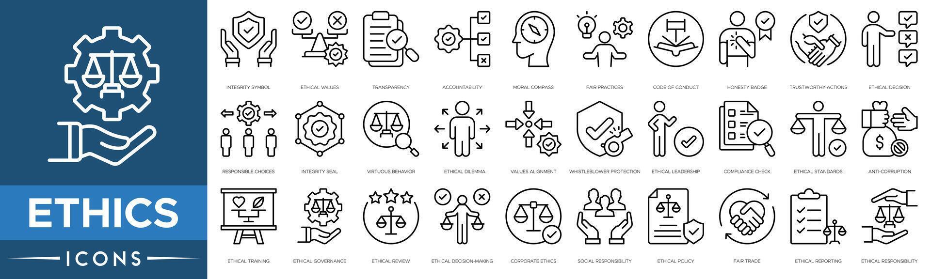 Ethics icon. Integrity Symbol, Ethical Values, Transparency Icon ...