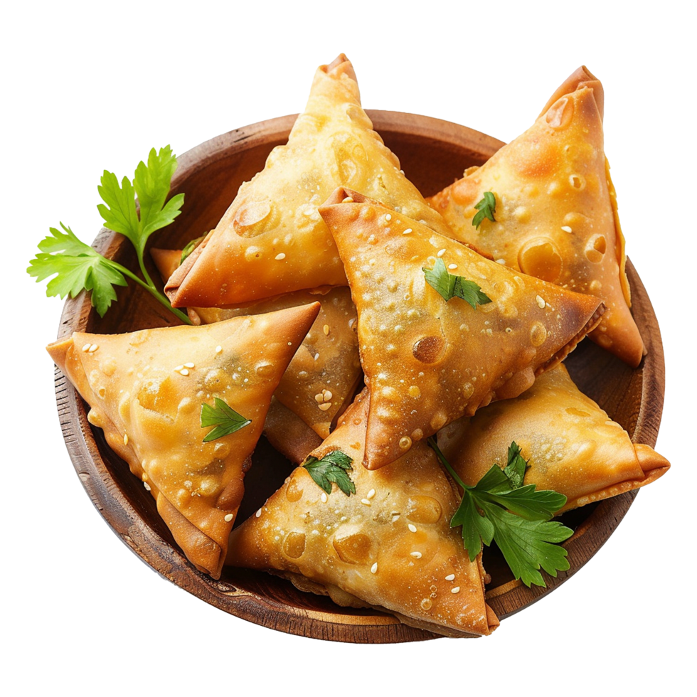 Tasty samosa isolated on transparent background 45871501 PNG