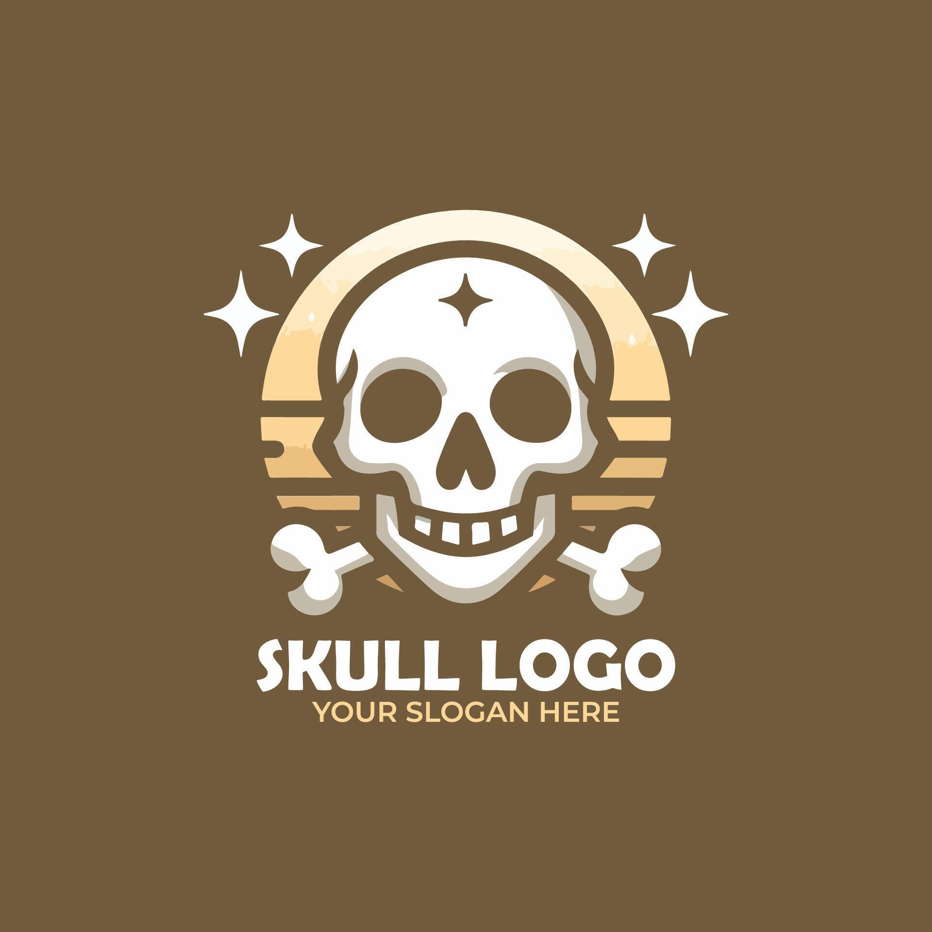 Simple Skull Logo Design 45872249 Vector Art at Vecteezy