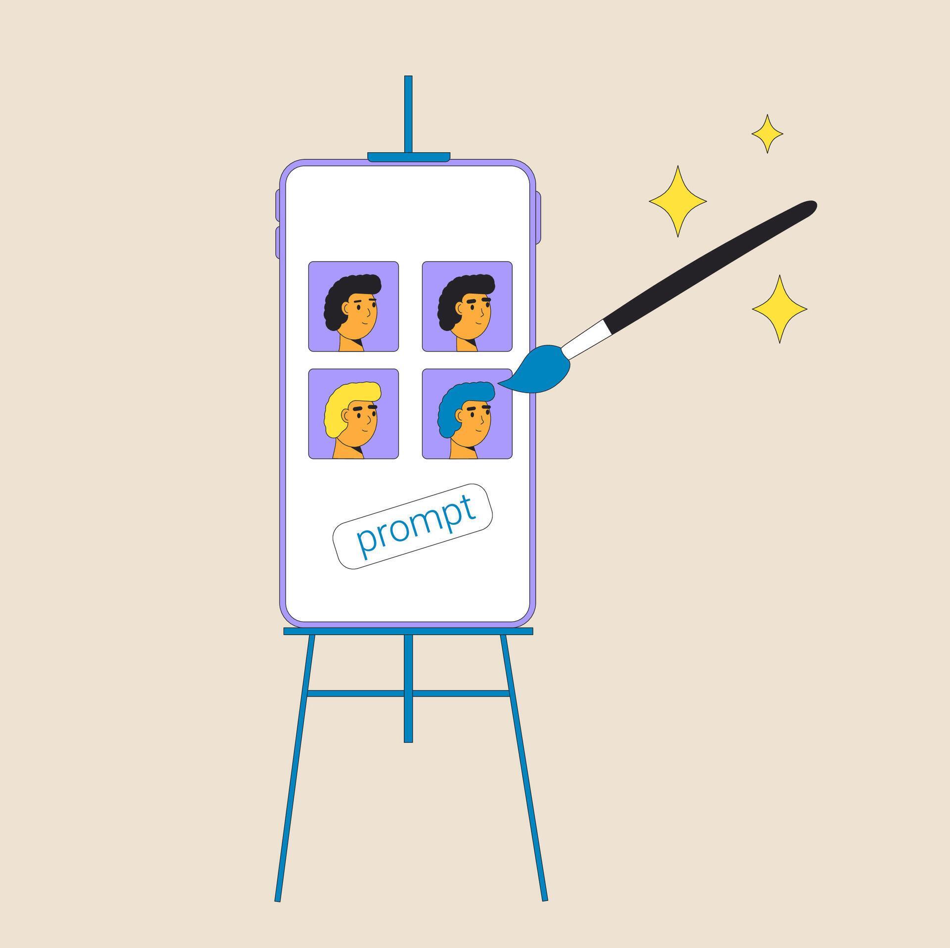 Text to image prompt engineering. Neuron network in visual art. 45874347 Vector Art at Vecteezy