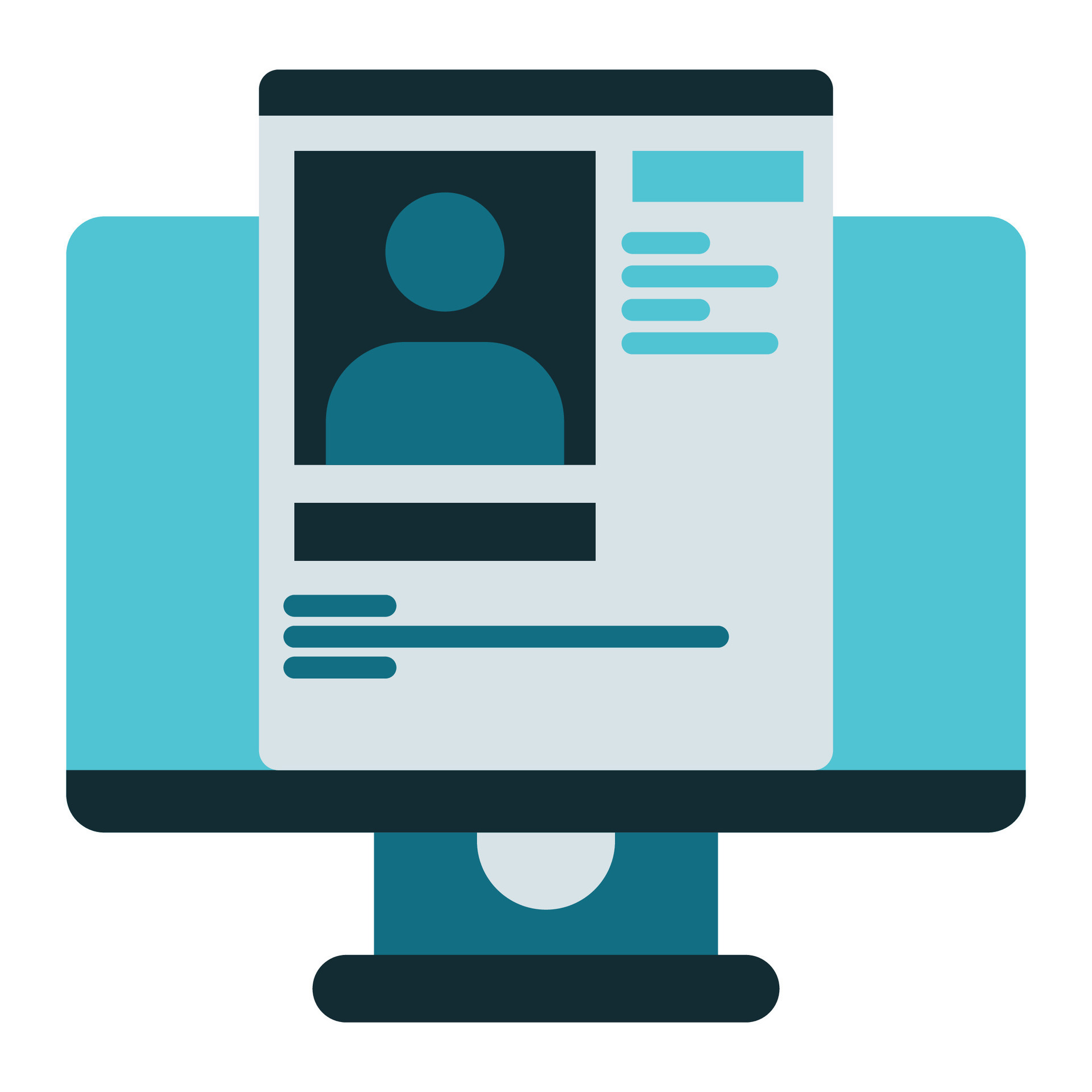 computer icon and database profile, judge and court tools icon 45874590 ...