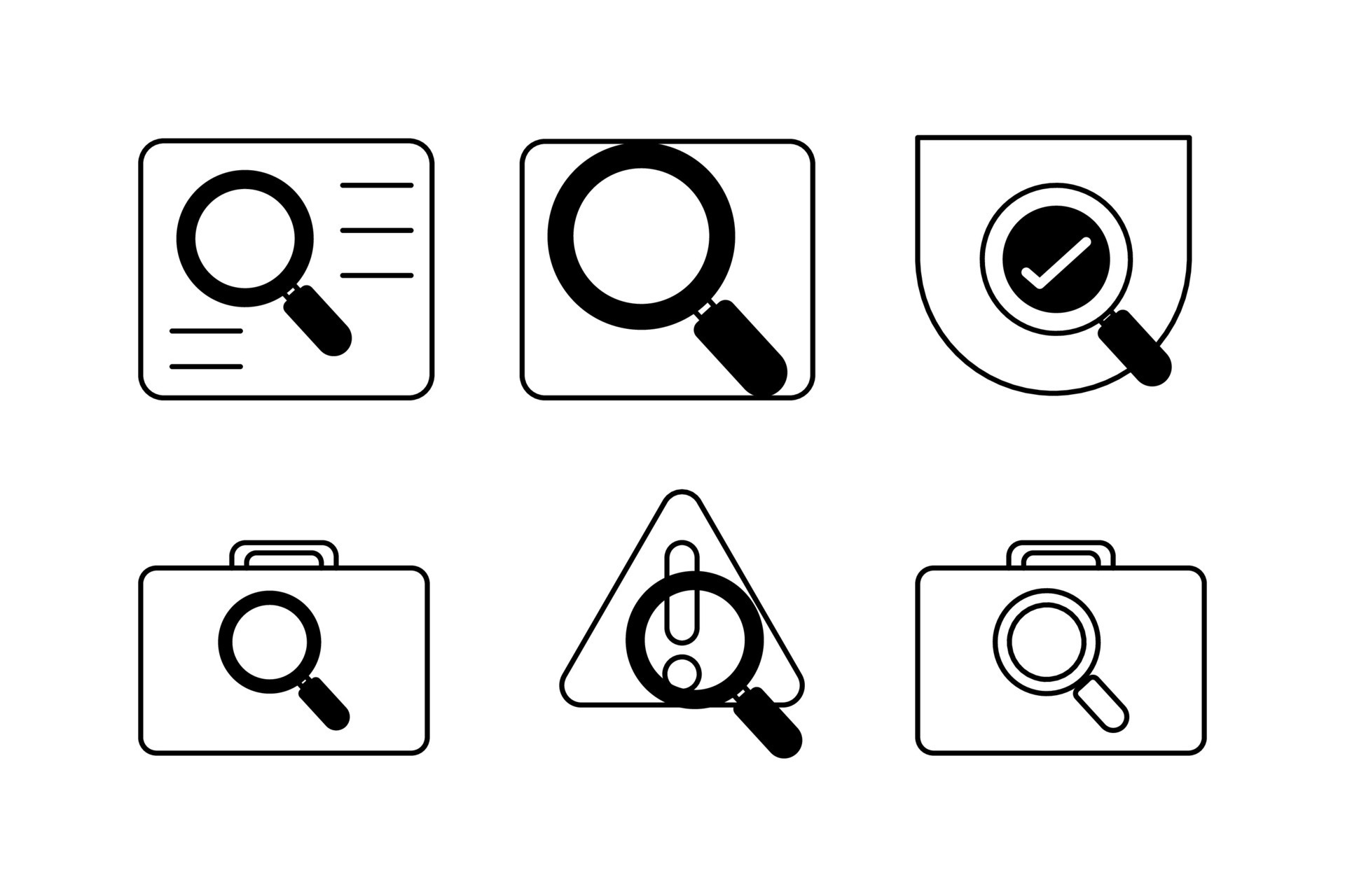 Magnifying Glass Set Icon Templates for Search and Analysis 45879211 ... Magnifying Glass Set Icon Templates for Search and Analysis 45879211 ...