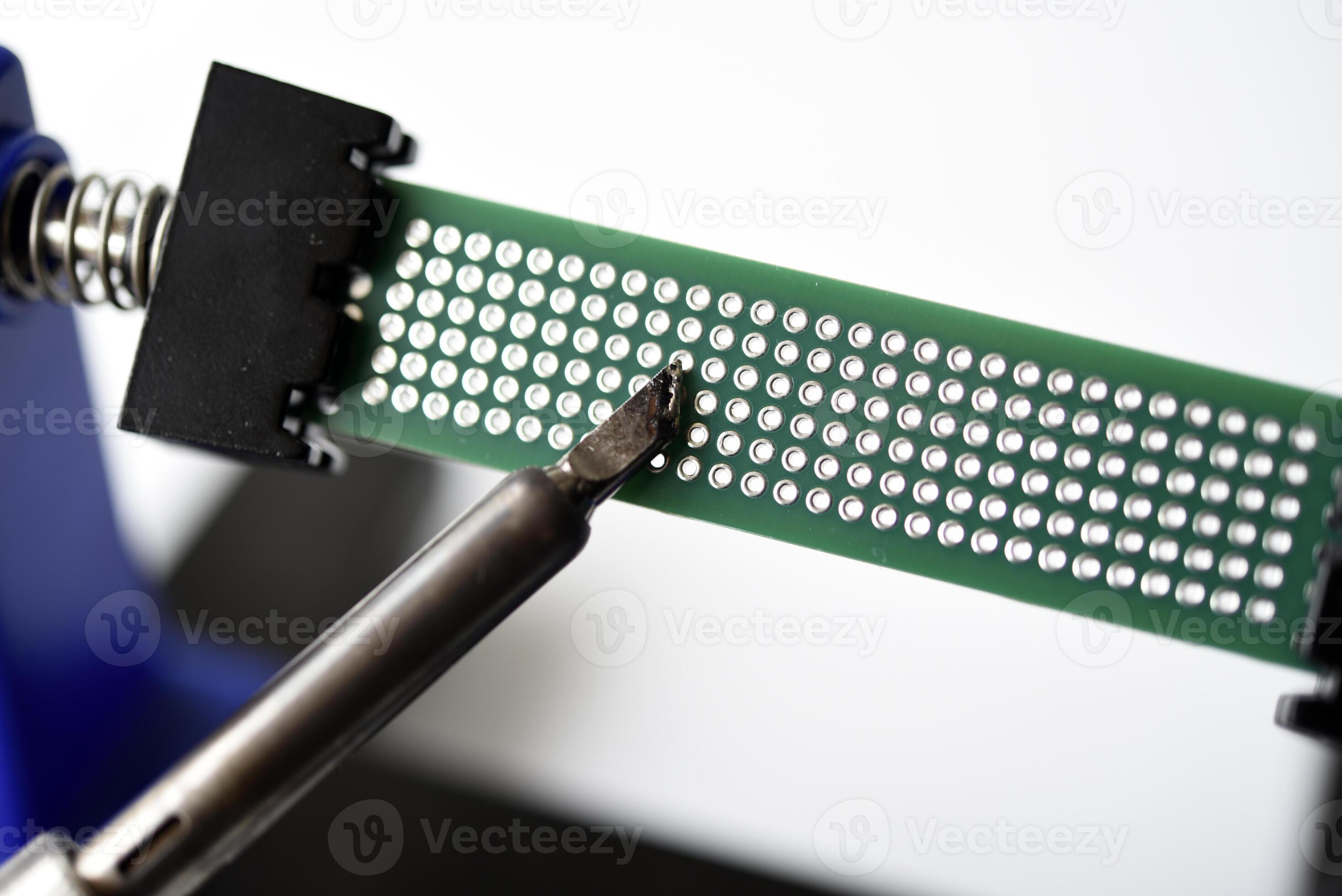 A printed circuit board for trace elements. Radio electronics. A holder ...